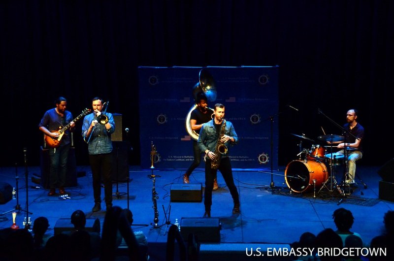U.S. Embassy Hosted American jazz fusion band Huntertones in Barbados ...