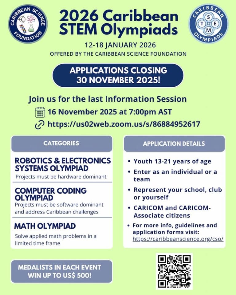 2026 Caribbean STEM Olympiads - Applications Closing 30th November 2025 | The Bajan Reporter
